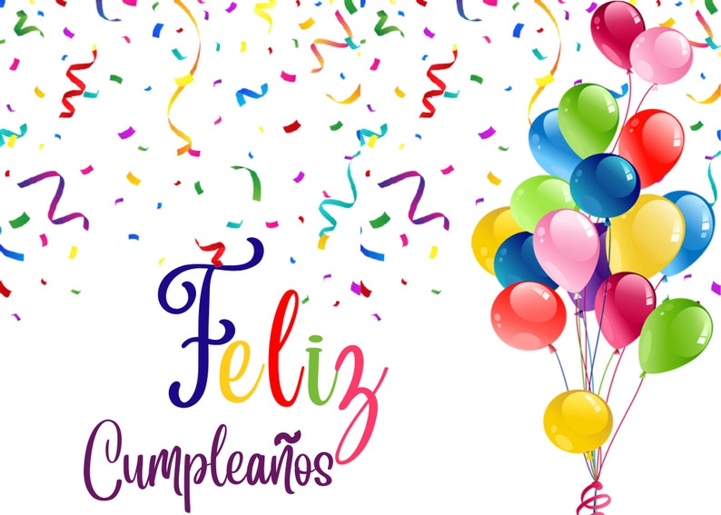 Feliz Cumpleanos Birthday Card Happy Birthday Spanish Spanish Card ...