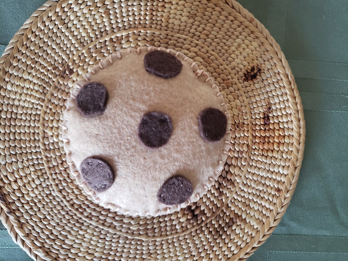 Felt Chocolate Chip Cookies | Felt Play Food | Toy Cookies for a Kid ...