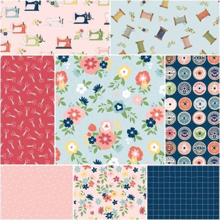 Sewing Theme Fabric, SEW MUCH FUN, Fat Quarter Bundle, 24 Pieces, 6 ...
