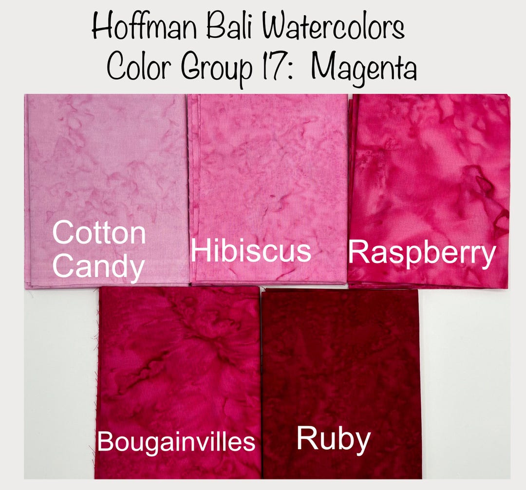 MAGENTA Color Group, Bali Watercolors by Hoffman - Etsy