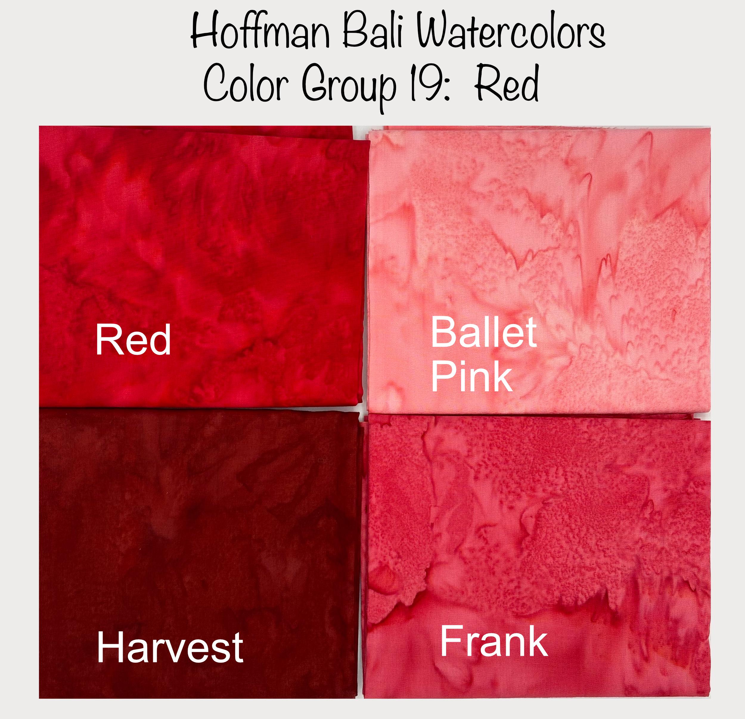 RED Color Group, Bali Watercolors by Hoffman - Etsy
