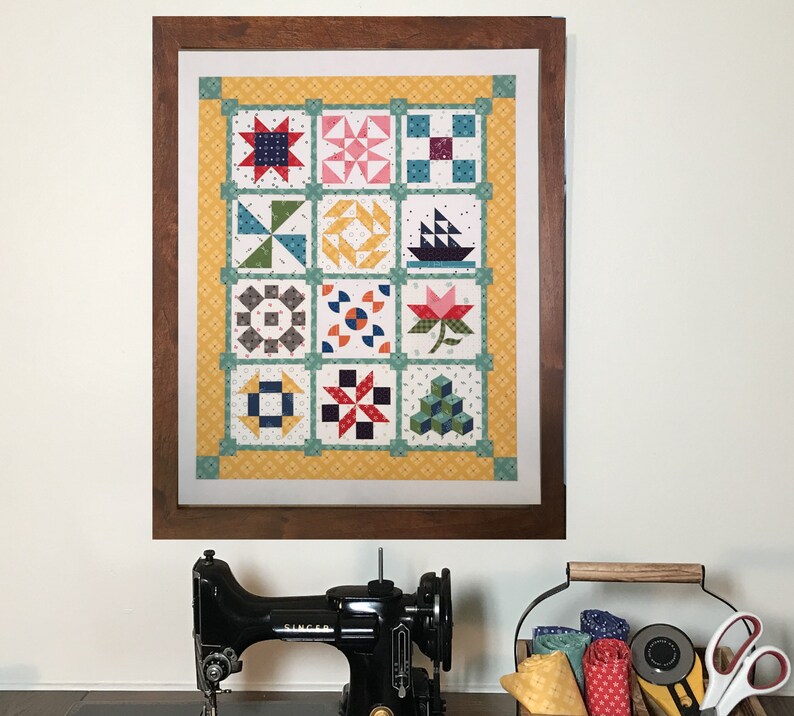 Miniature Quilt Art, Wallhanging, 12 Block Sampler Quilt, Gift for ...