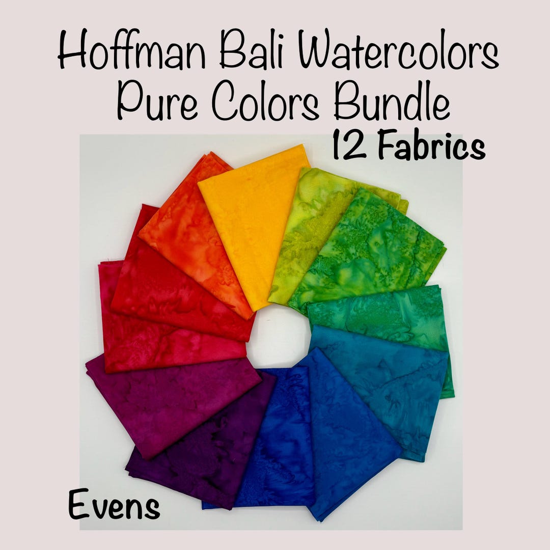PURE COLORS-12 Bundle, Bali Watercolors, Pick From 5 Lengths, Hoffman ...
