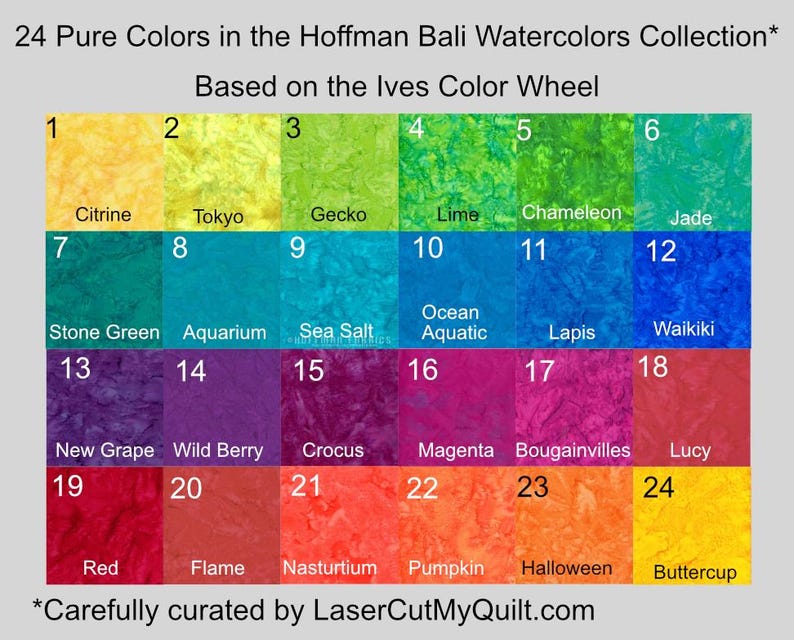 PURE COLORS, 24 Choices, Bali Watercolors by Hoffman - Etsy
