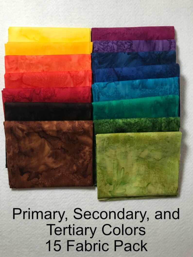 Bali Watercolors, 15 Bold Colors Fat Quarter Bundle - Etsy
