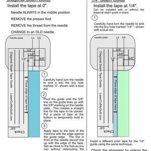 Diagonal Seam Tape Alignment Guide With or Without Diagonal Seam Tape ...