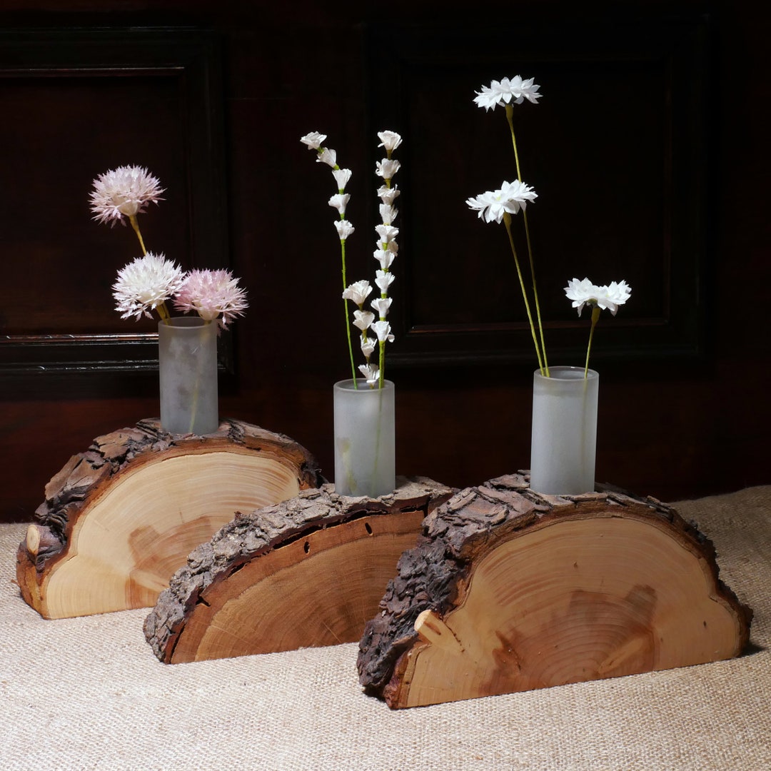 Recycling Vase on Tree Disc - Etsy