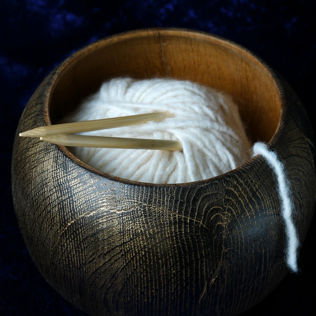 XL Thread Bowl Made of Ancient Oak - Etsy