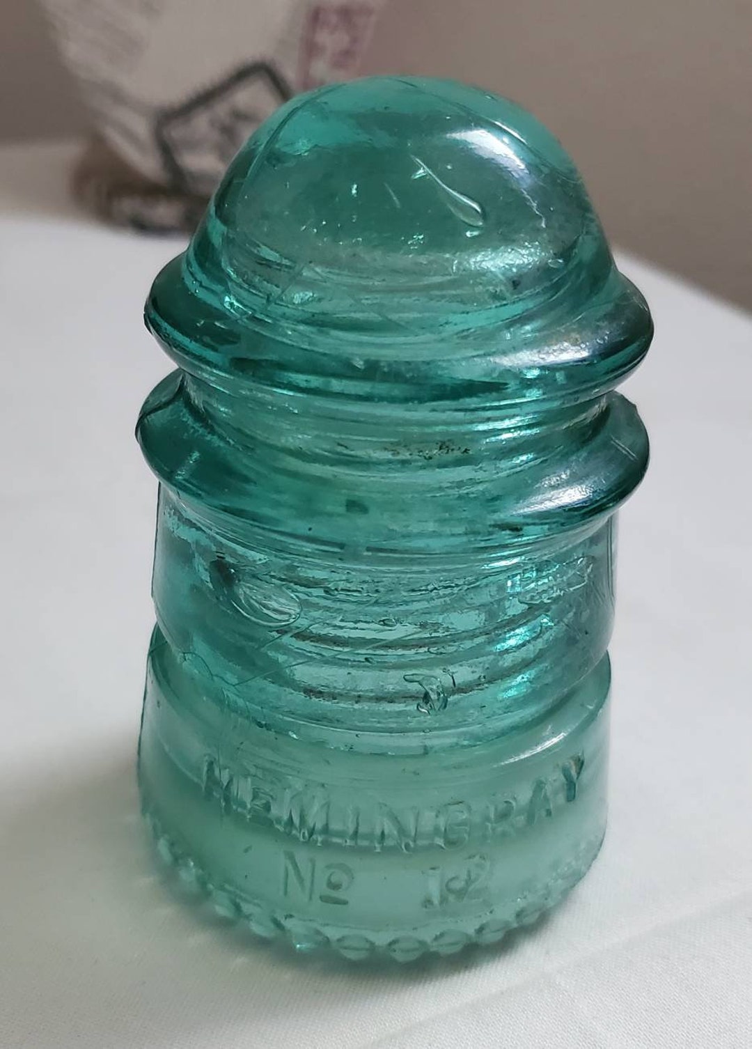 Antique Light Aqua Hemingray #12 Glass Insulator - Pre 1941, Unique ...