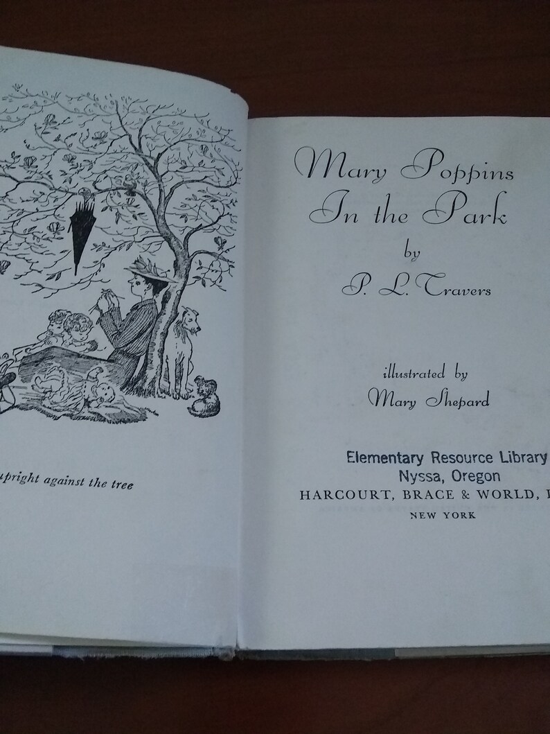 Mary Poppins in the Park by P.L. Travers 1952 Blue Cloth - Etsy