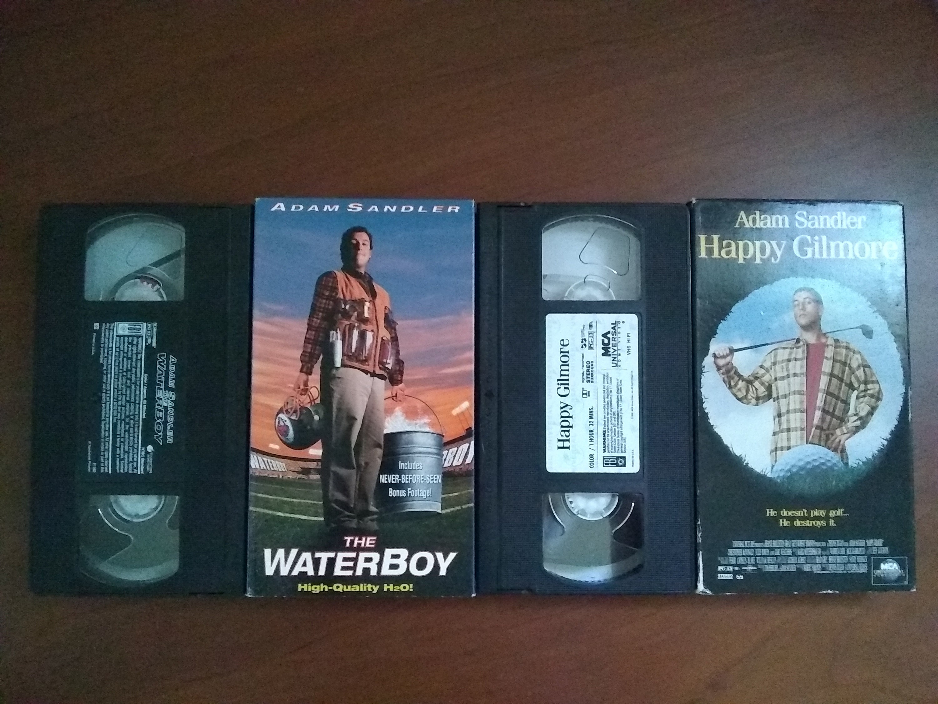 Adam Sandler VHS Tapes Happy Gilmore 1996 & the Waterboy 1998, Great ...