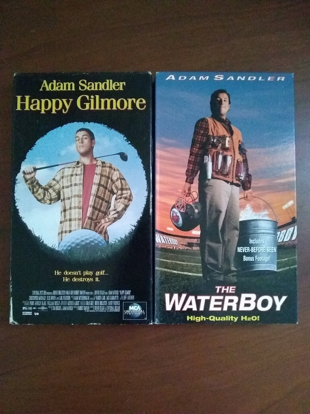 Adam Sandler VHS Tapes Happy Gilmore 1996 & the Waterboy 1998, Great ...