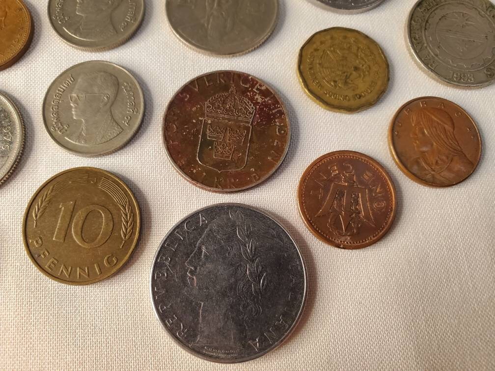 Old World Coin Collection Various Shapes, Sizes, Years & Countries ...