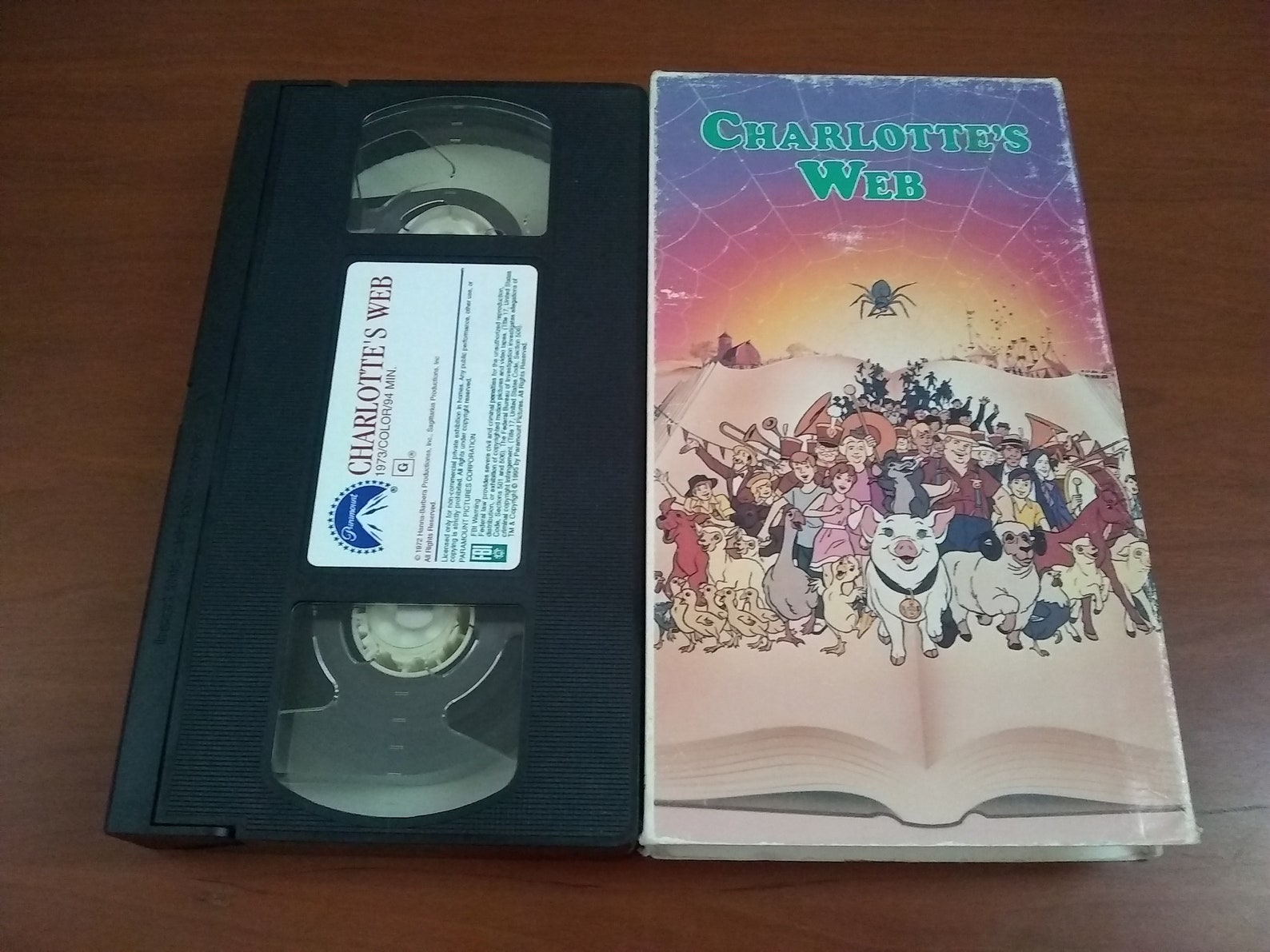 Charlotte's Web VHS Tape 1973 Classic Children's Movie Based on E.B ...