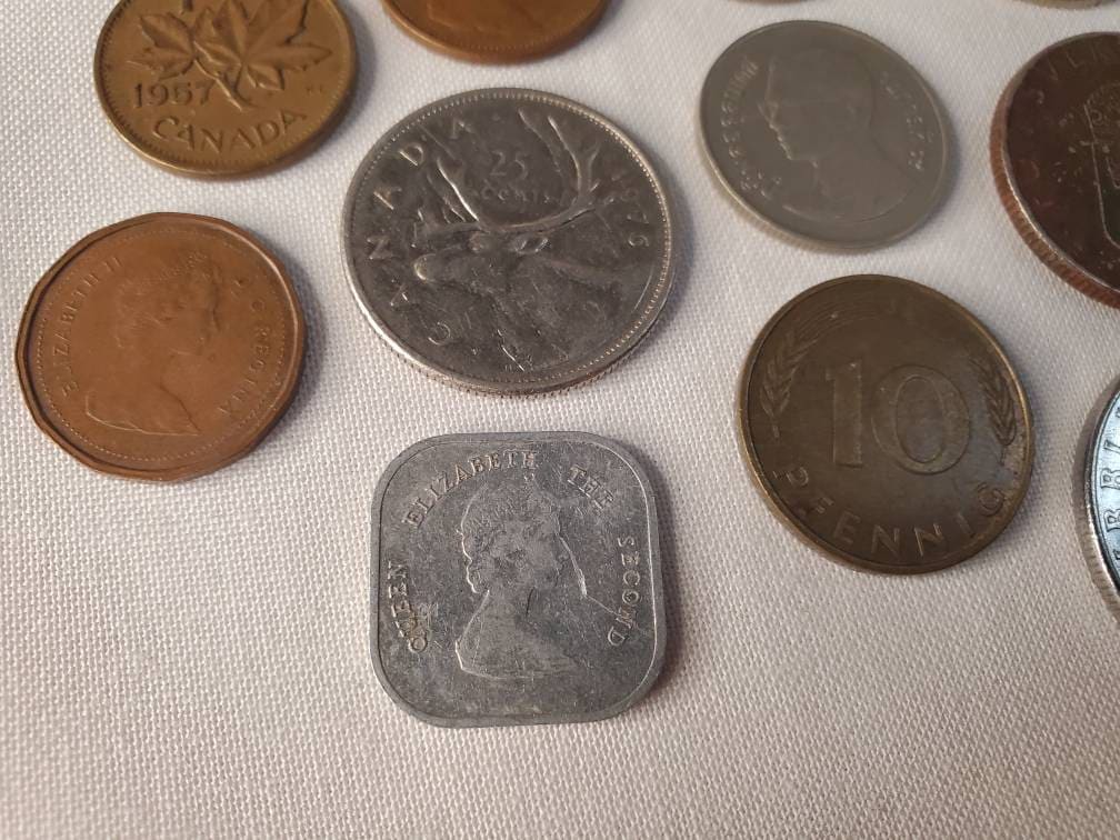 Old World Coin Collection Various Shapes, Sizes, Years & Countries ...