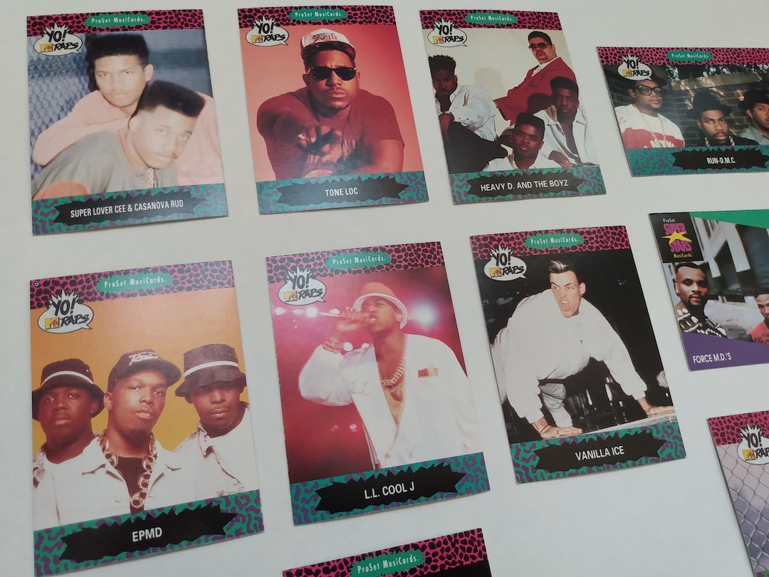 10 Yo! MTV Raps Proset Music Trading Cards - Released in 1991, Vanilla ...