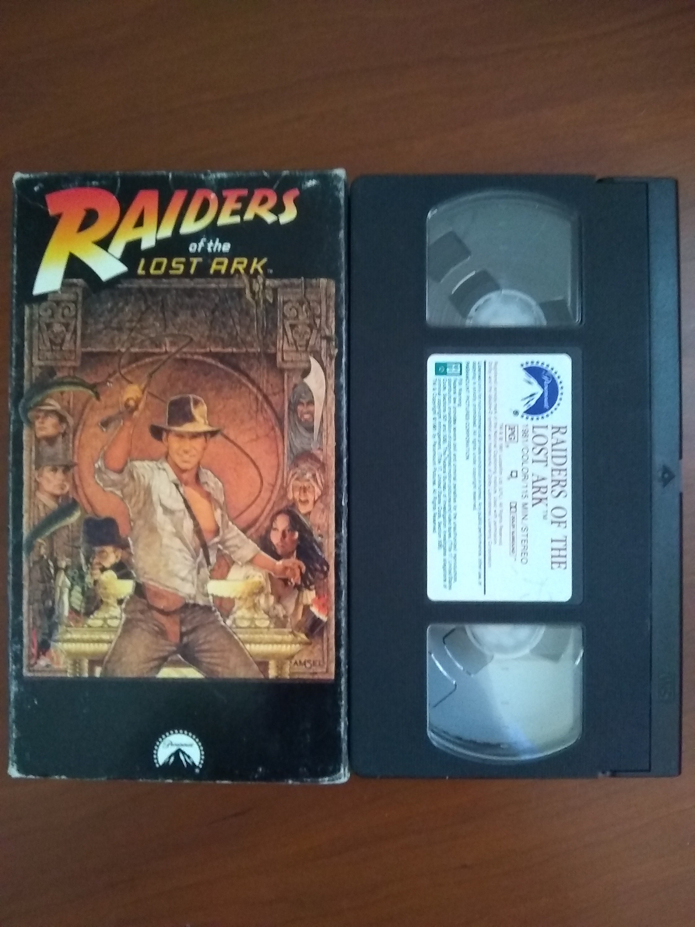 Raiders of the Lost Ark VHS Tape (1981) - Vintage 80s Action Movie ...