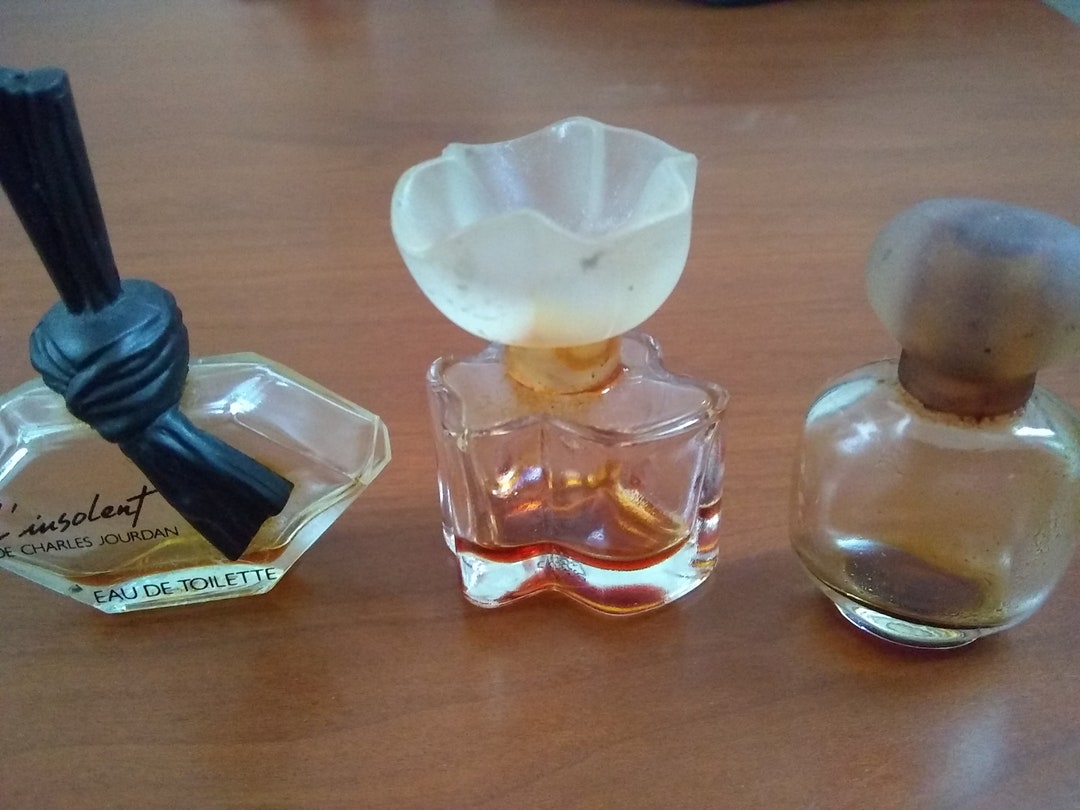 Designer Miniature Glass Perfume Bottles 3 Collectible Miniature Glass ...