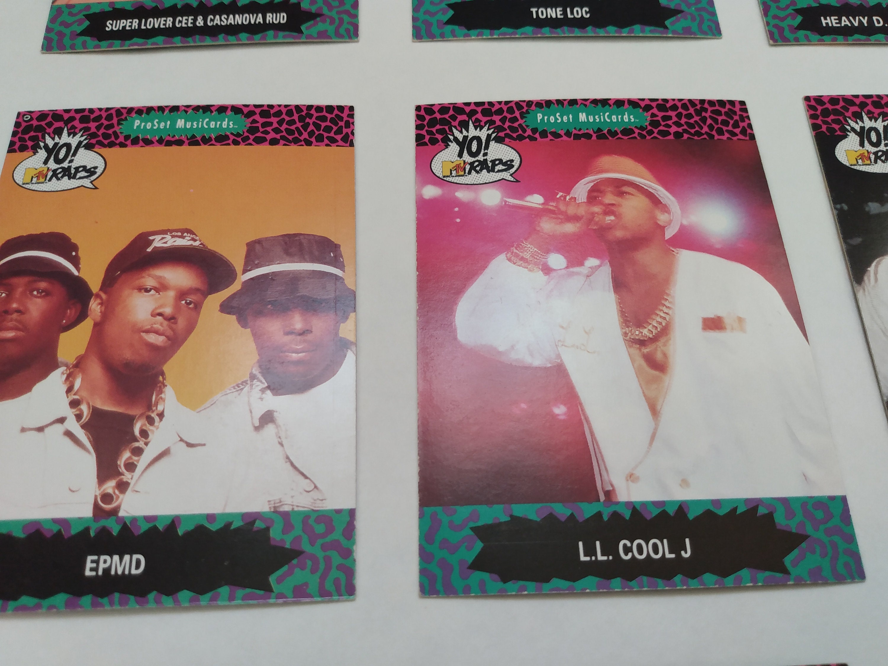 10 Yo! MTV Raps Proset Music Trading Cards - Released in 1991, Vanilla ...