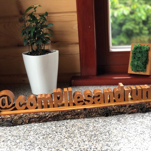 Carved Wooden Name Plate - Etsy