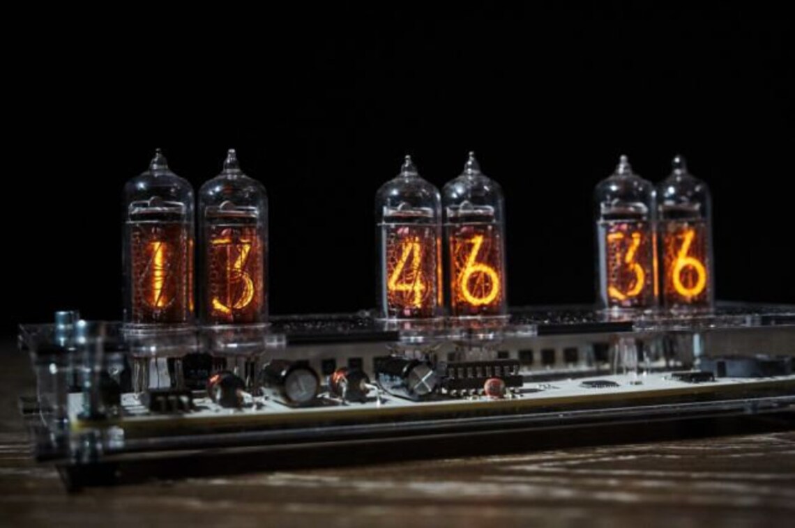Clock on Vacuum Tubes Indicators IN-14 Tubes Clock With 6 - Etsy