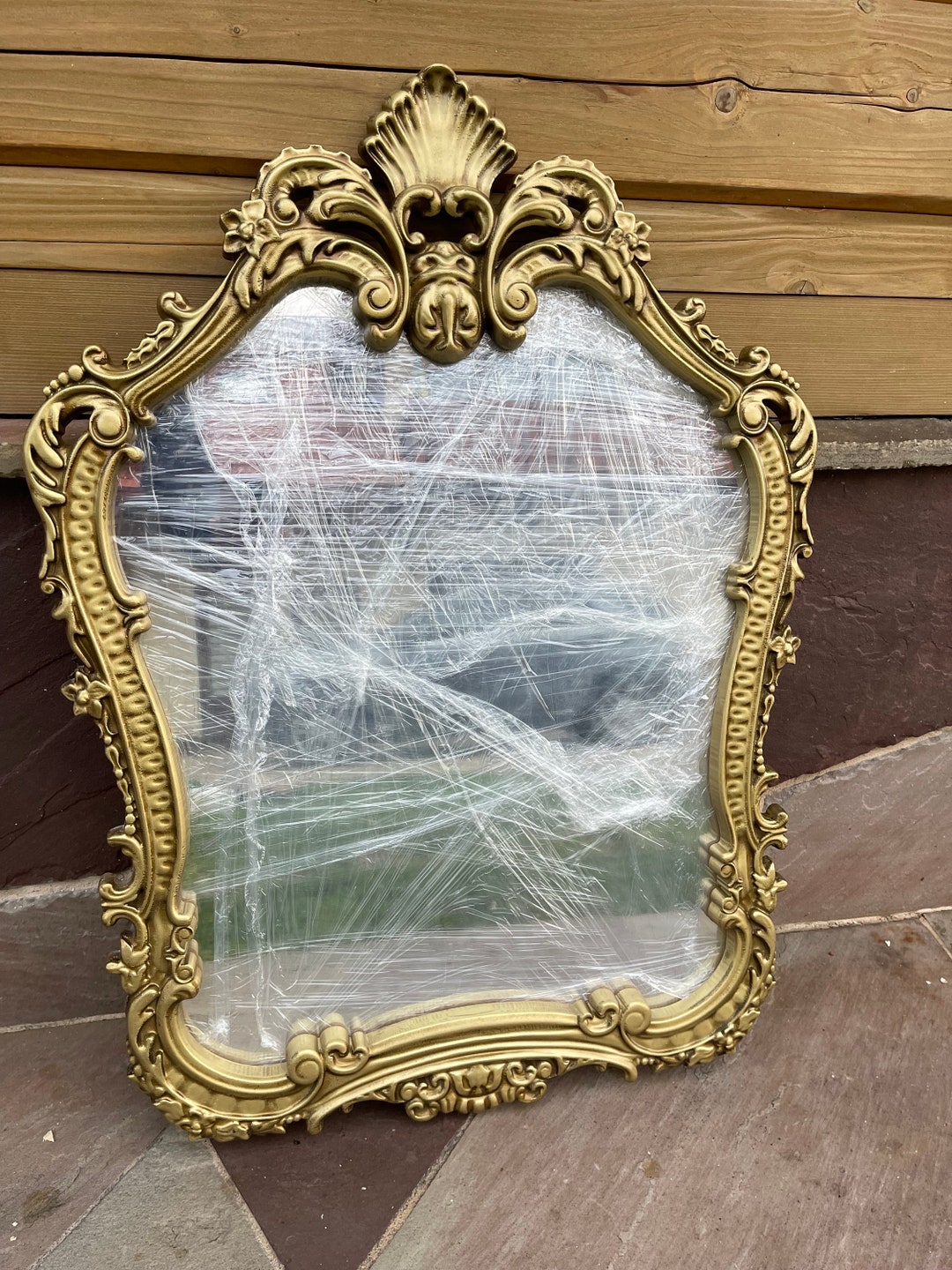 Ornate Antique Gold Wall Mirror, Wall Mirror Large, Wall Mirror Decor ...