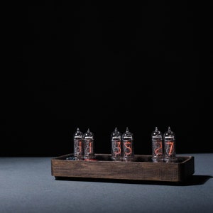 Clock on Vacuum Tubes Indicators IN-14 Tubes Clock With 6 Tubes ...