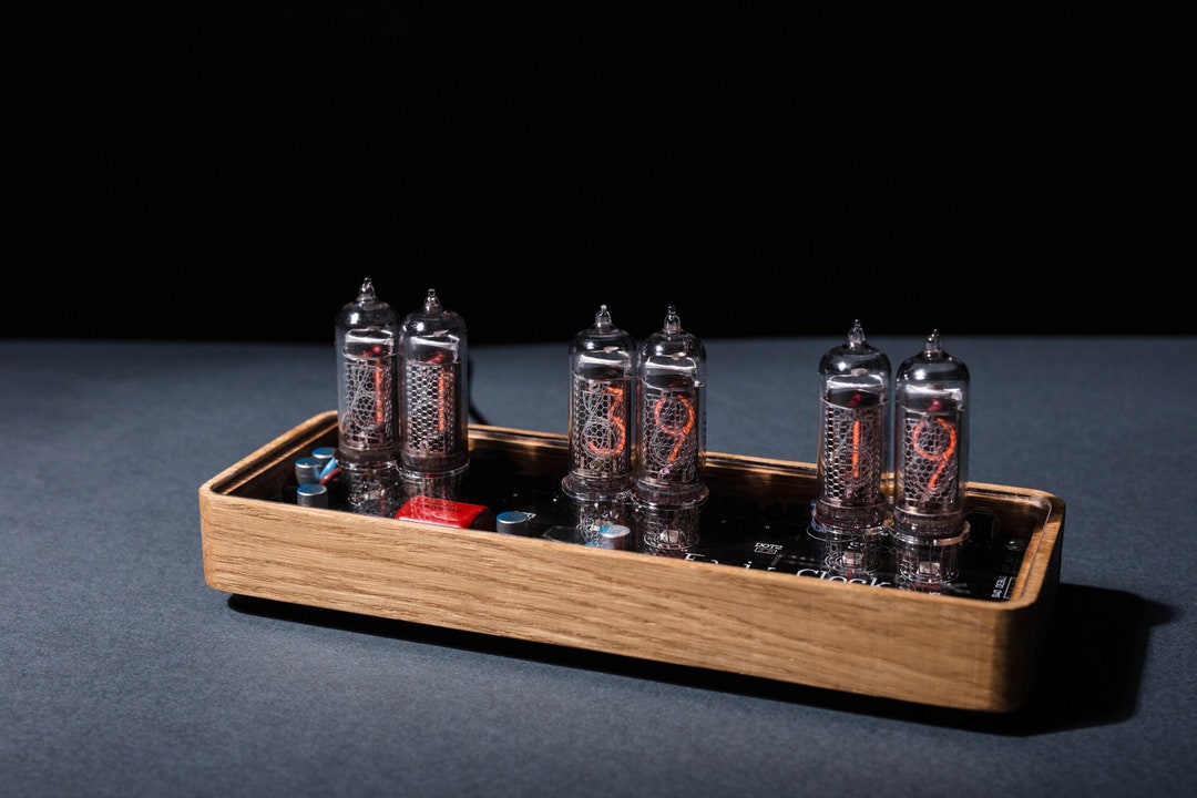 Clock on Vacuum Tubes Indicators IN-14 Tubes Clock With 6 Tubes ...