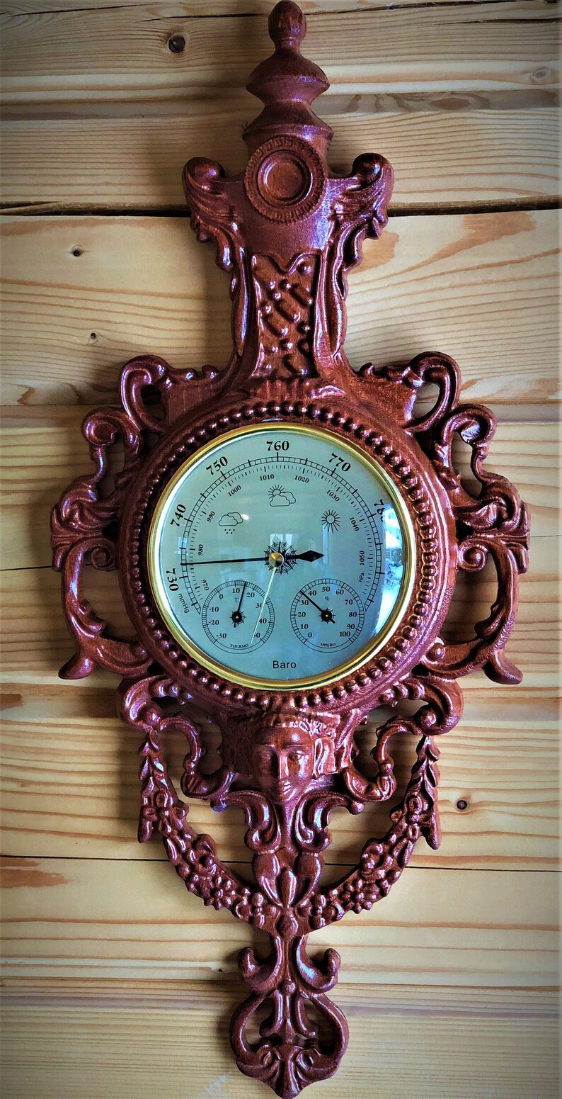 Vintage Weather Instrument Barometer Temperature Humidity - Etsy