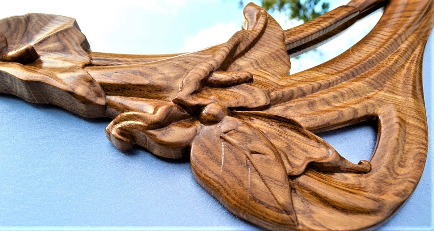 Carved Wall Mirror Wood Wall Mirror 36 Inches - Etsy