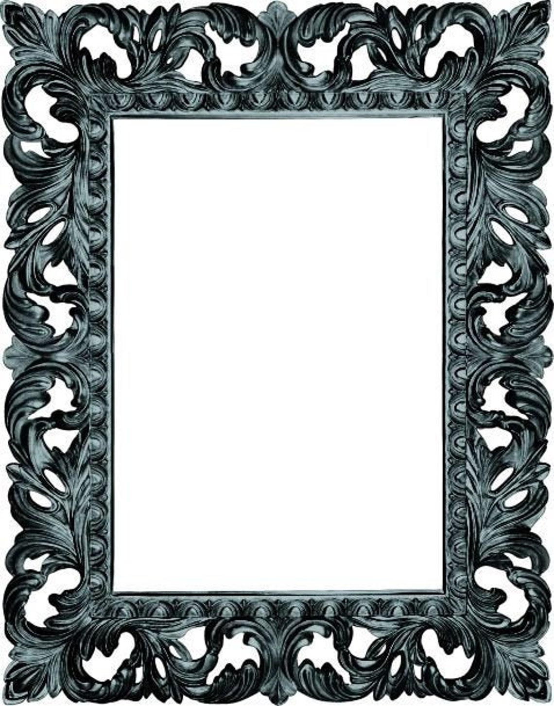 Ornate Antique Black Wall Mirror, Wall Mirror Large, Wall Mirror Decor ...