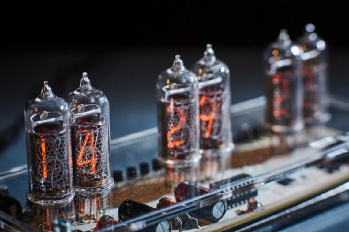 Clock on Vacuum Tubes Indicators IN-14 Tubes Clock With 6 - Etsy