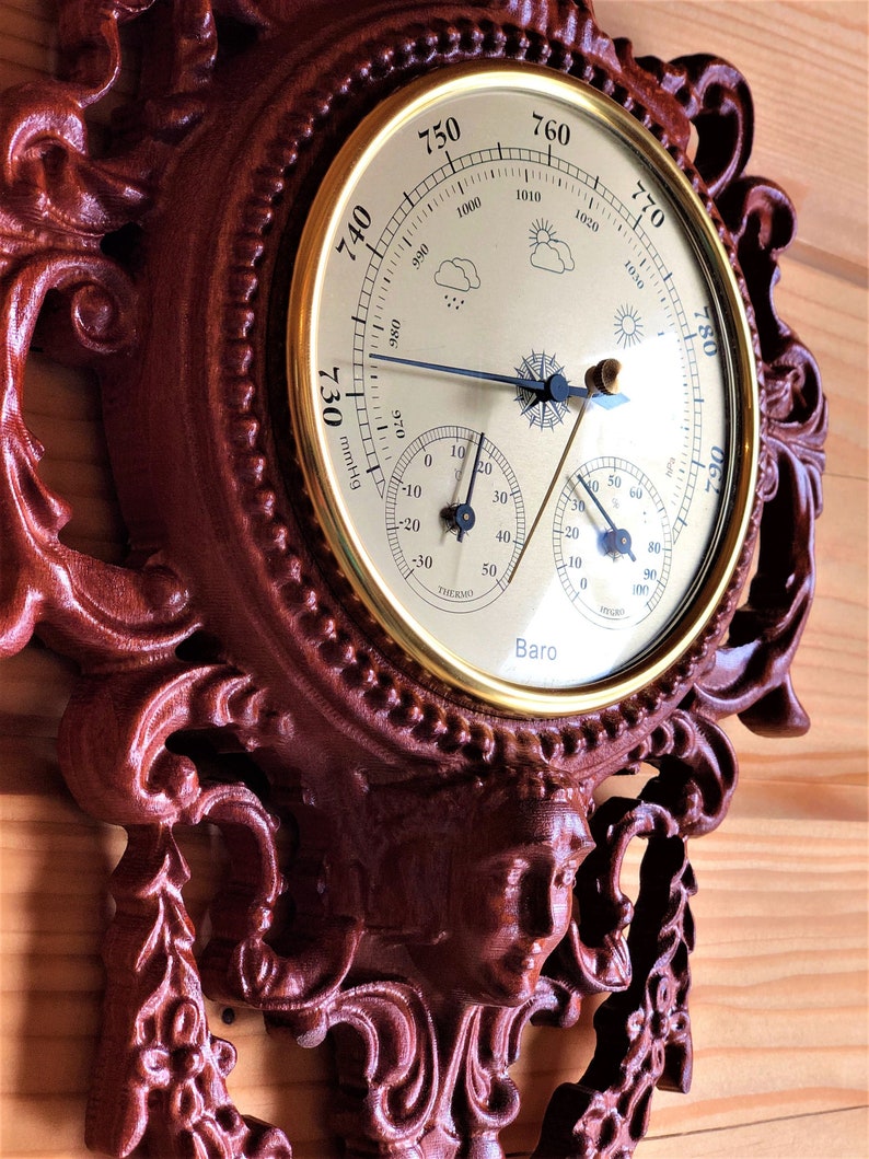 Vintage Weather Instrument Barometer Temperature Humidity - Etsy