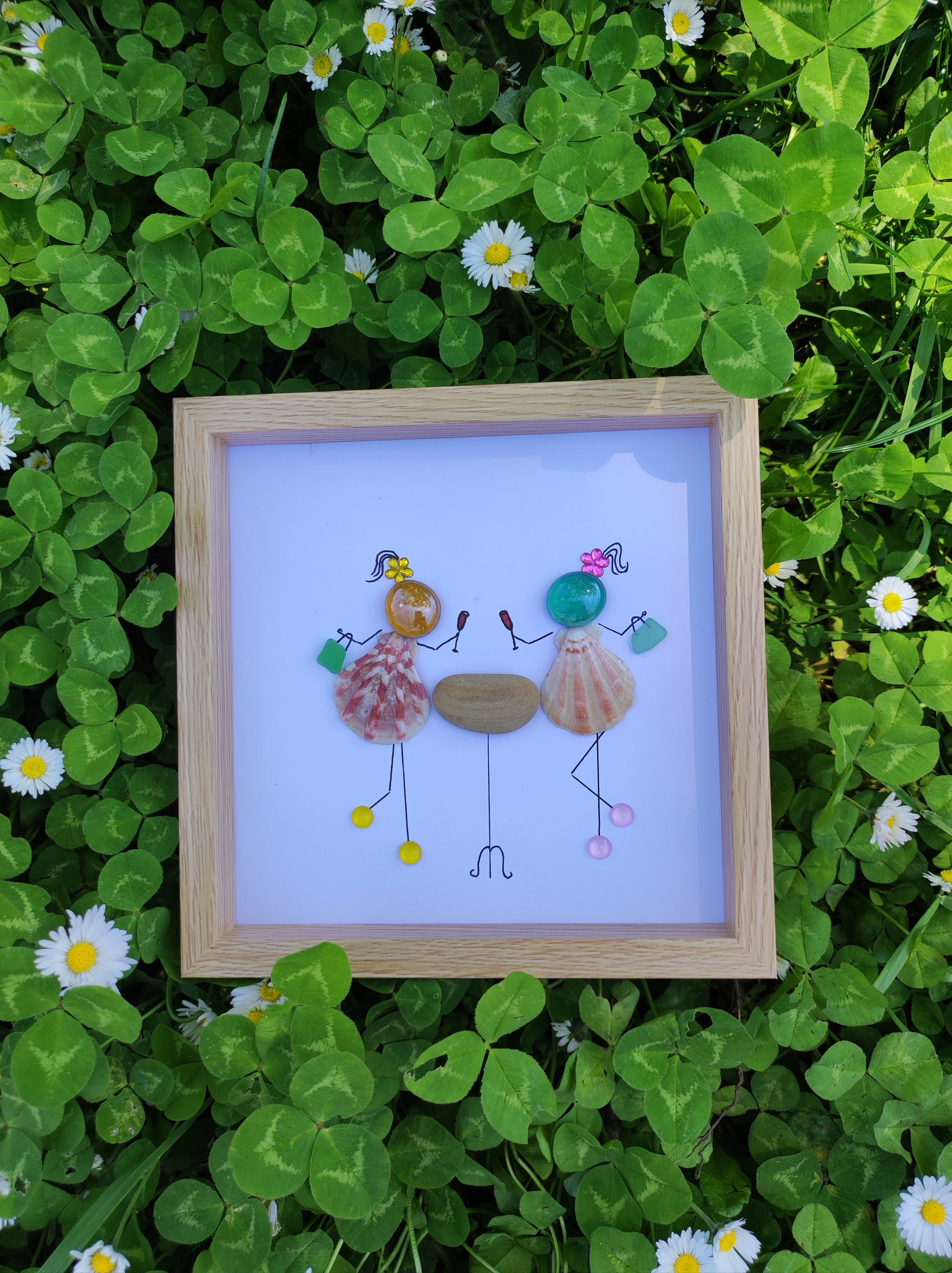 Seashell Art, Girlfriends Shell Framed, Bff Pebble Art, Personalised ...