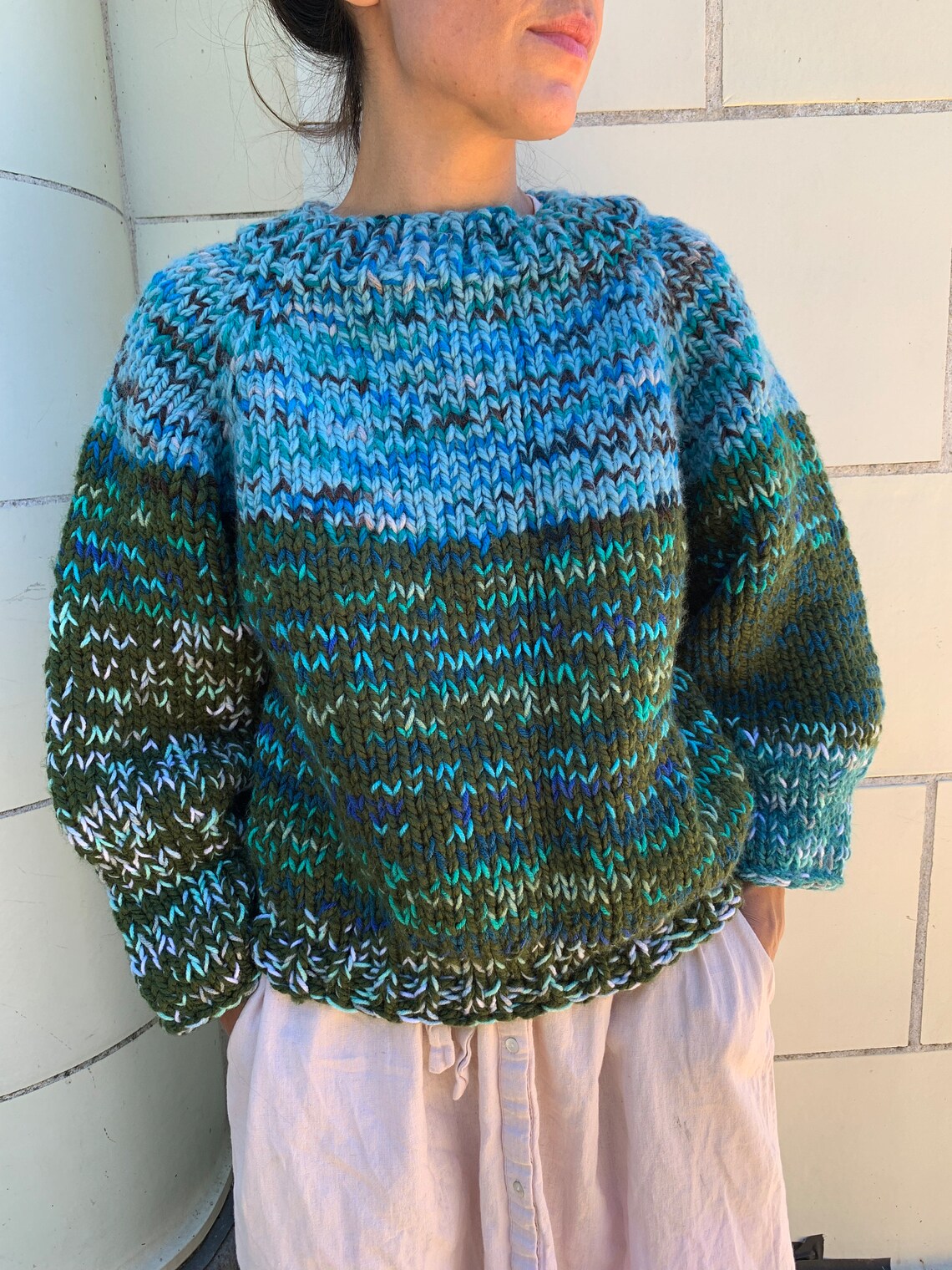 Green Grass Sweater - Etsy