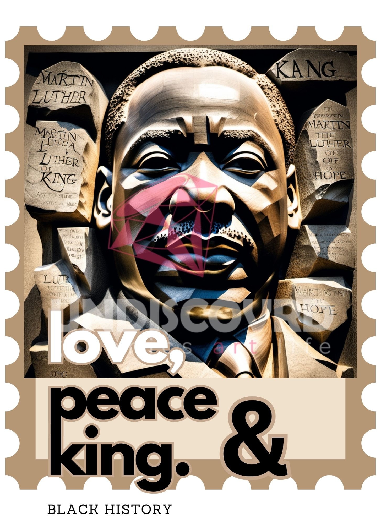 Martin Luther King, Stamp, Photo Strip, Super Hero, Bundle of 4 Png ...