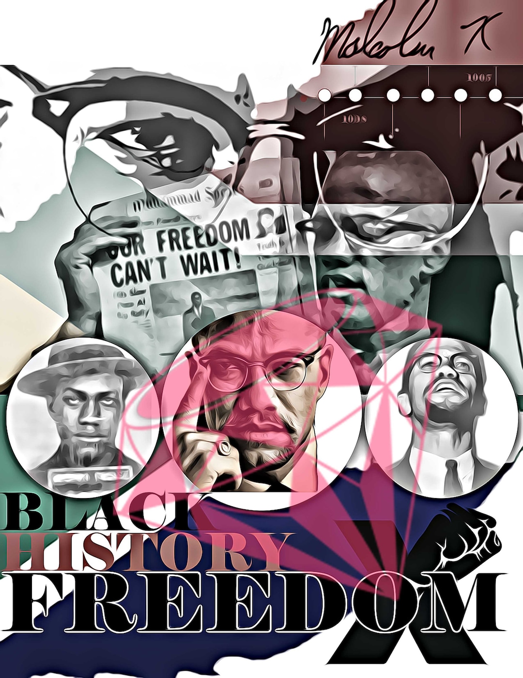 Black History Men Malcolm X| Sublimation | Design| Strength - Etsy