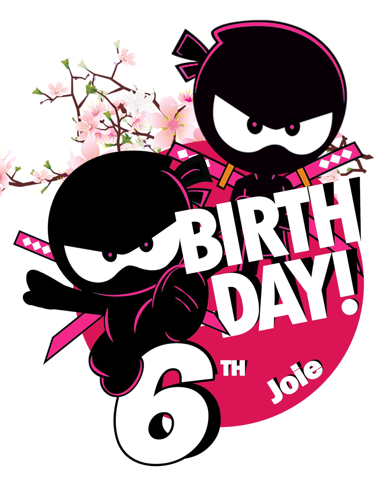 Customizable Ninja Kidz Design for Invitations T-shirts Mugs Kid ...