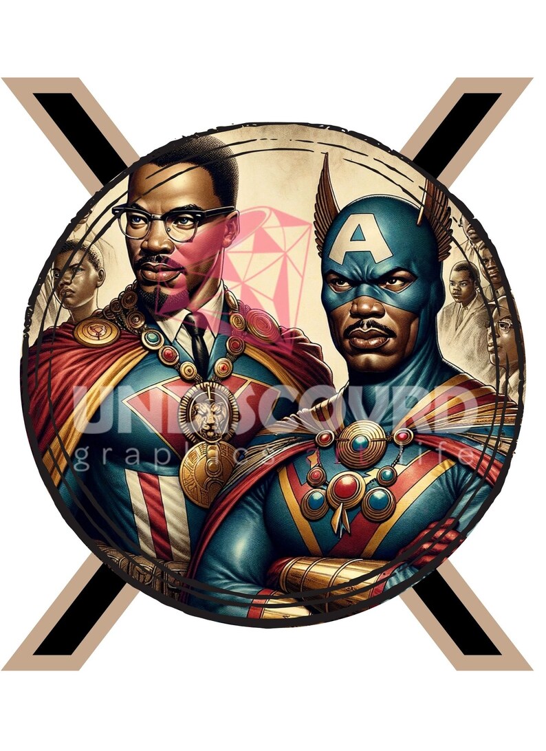 MLK, Malcom X, Super Hero PNG Sublimation Design (digital Download) - Etsy