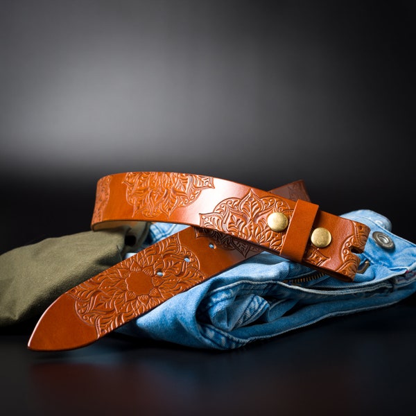 Leather Belt Without Buckle - Etsy