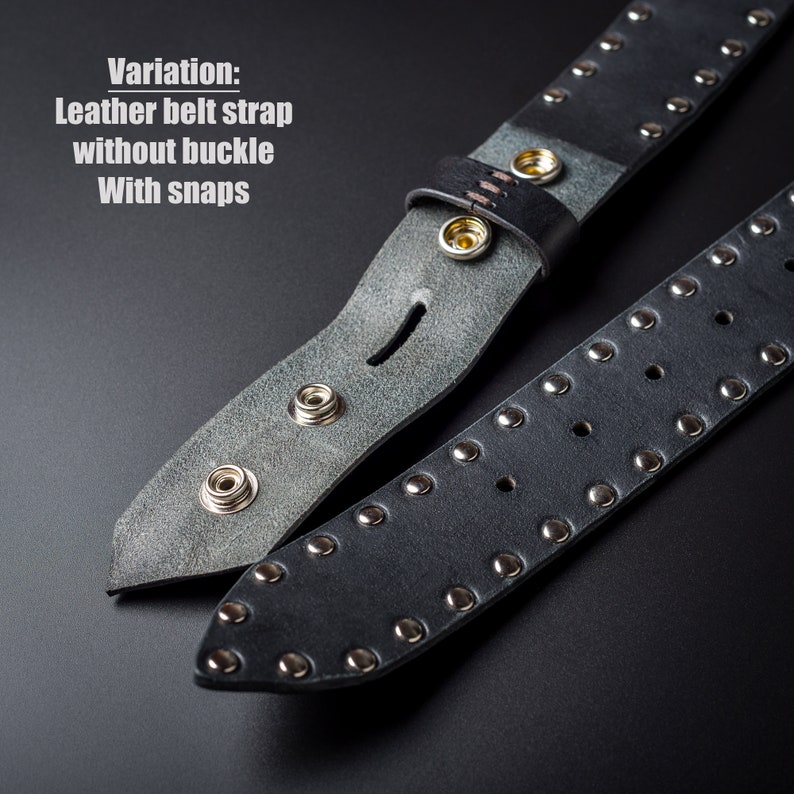 Leather Belt, Riveted Belt, Metal Studded Belt, Full Grain Leather Belt ...