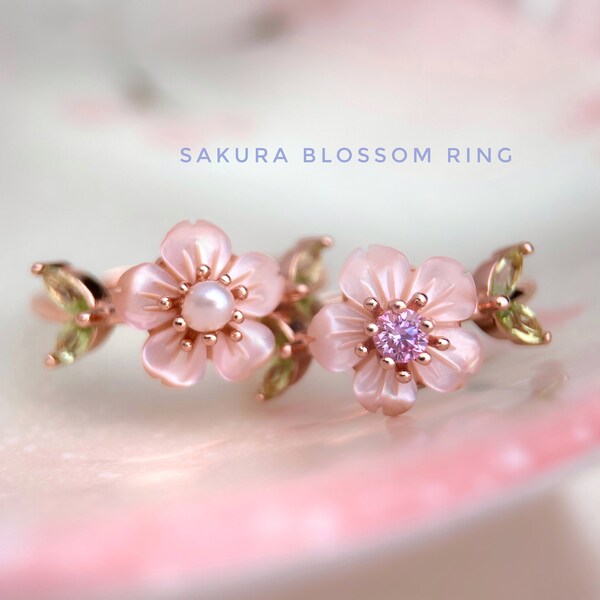 Cherry Blossom Ring - Etsy