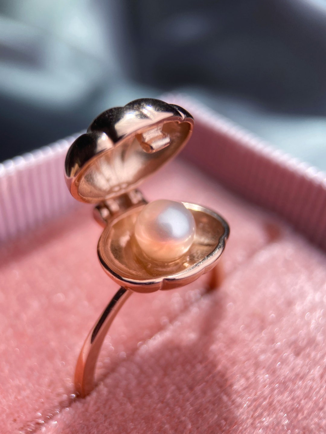 Seashell Ring, Freshwater Pearl Ring, Shell Pearl Ring, Polly Pocket ...