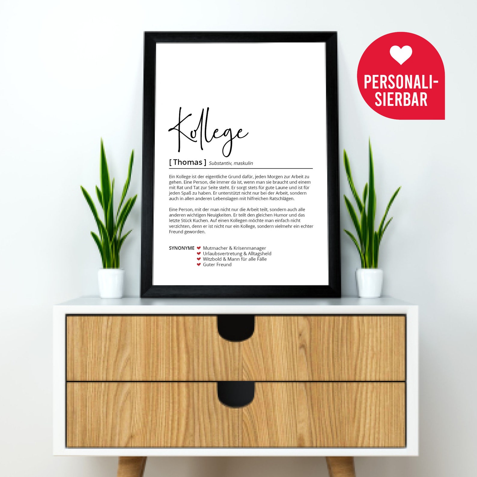 Colleague Definition Personalized Poster Gift Work - Etsy