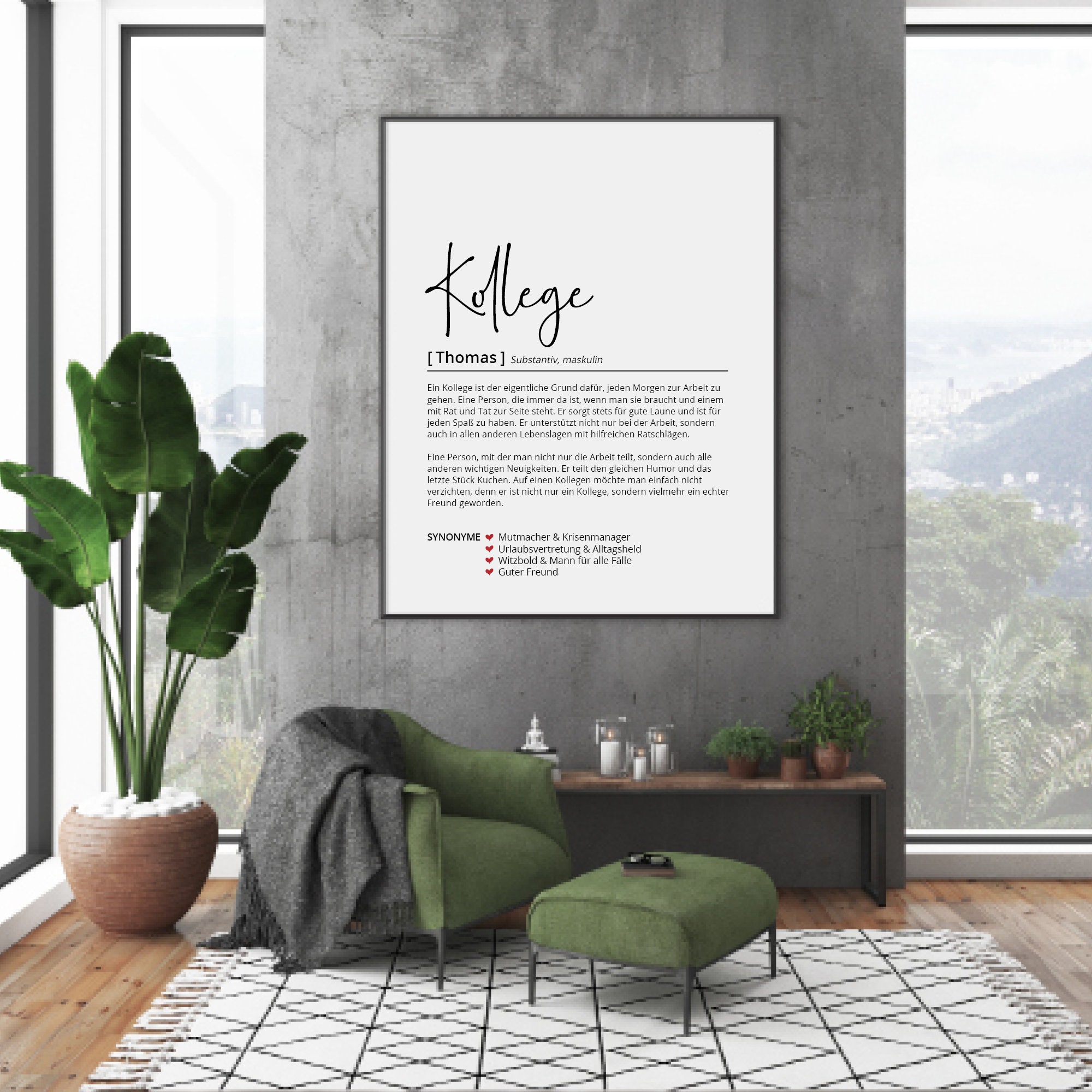 Colleague Definition Personalized Poster Gift Work - Etsy