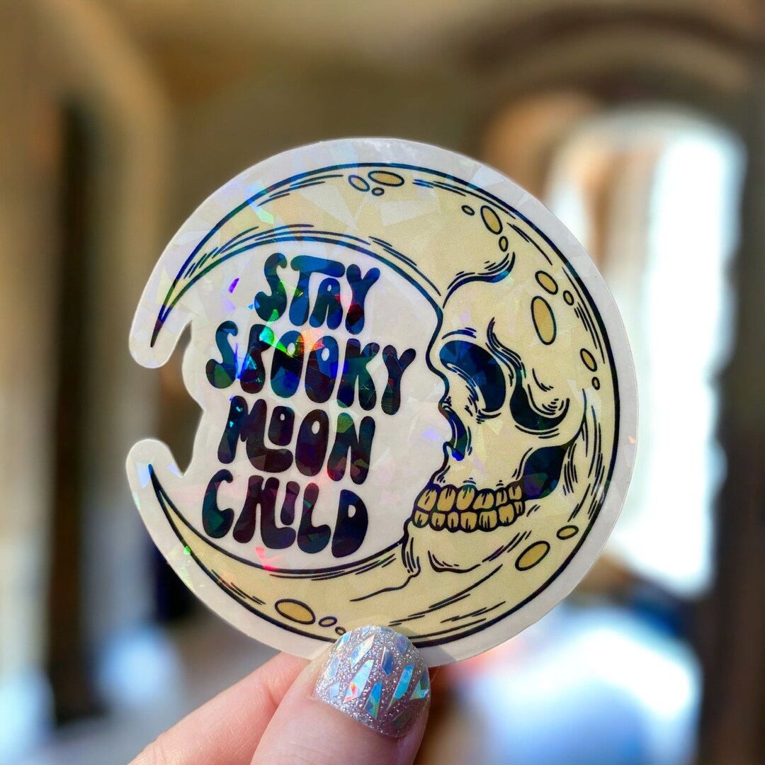 Holographic Clear Sticker, Stay Spooky - Etsy