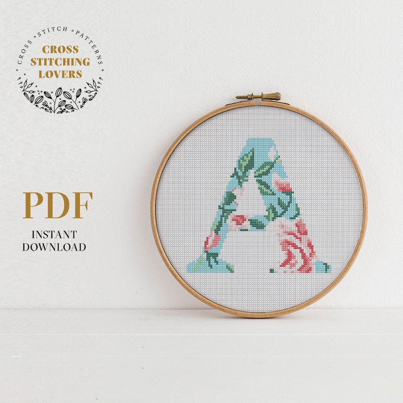 Crossstitch Monogram - Etsy