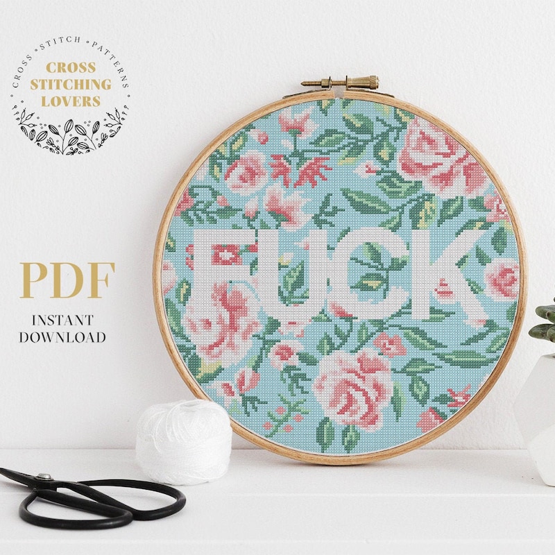 Curse Word Embroidery Pdf - Etsy