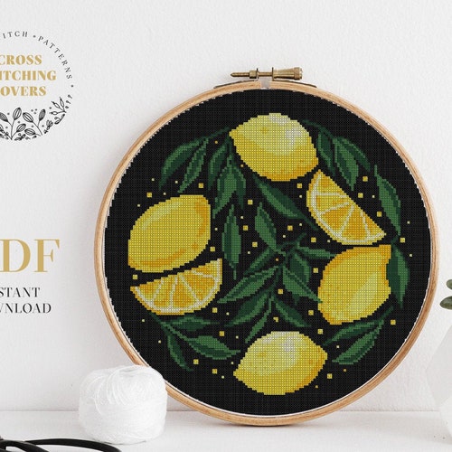 Lemon PDF Cross Stitch Pattern - Etsy