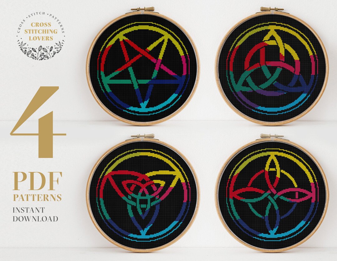 Alchemy Magic Symbols Cross Stitch Pattern, Modern Embroidery Chart ...